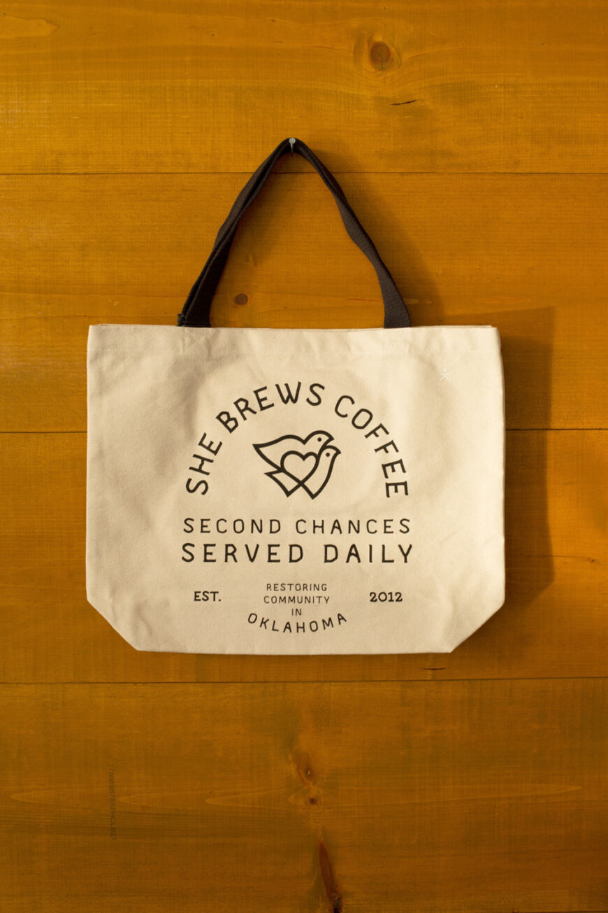 Second Chances Served Daily Organic Canvas Tote – She Brews Coffee Roasters